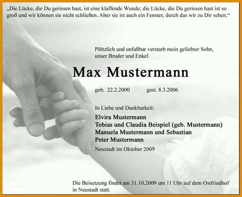 Wunderbar Stilvolle Todesanzeigen Traueranzeigen Gestalten 20 416388