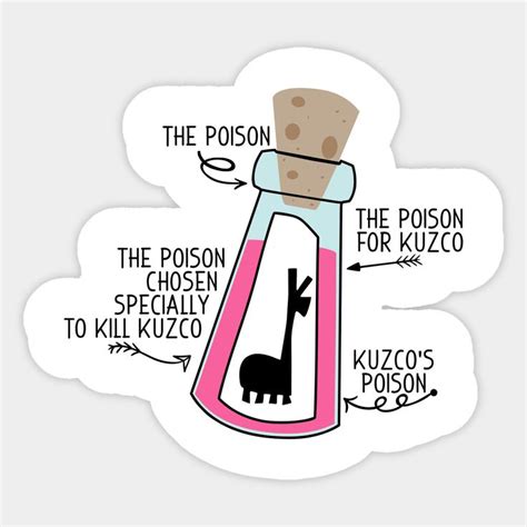 Kuzco S Poison By Perkins Crafts Cute Stickers Cool Stickers
