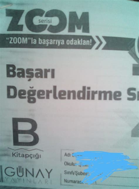 GÜNAY YAYINLARI 6 SINIF BAŞARI DEĞERLENDİRME SINAVI CEVAP ANAHTARI VAR