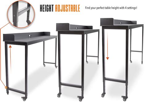 Joy Overbed Table With Wheels For Full Queen Beds Height Adjustable