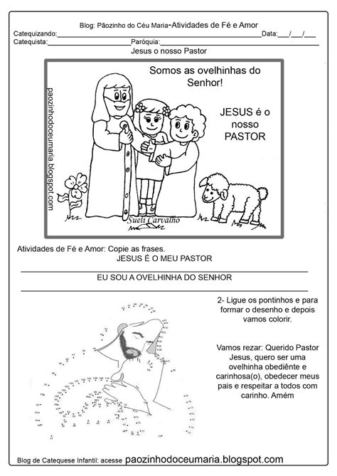 Pãozinho do Céu 4º Domingo de Páscoa Atividades