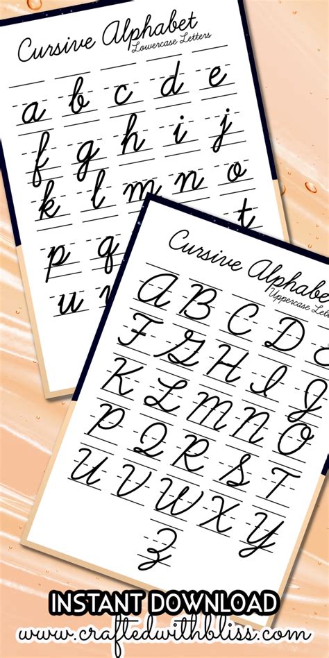 Cursive Alphabet Capital Cursive Alphabet Font Cursive Alphabet Pdf