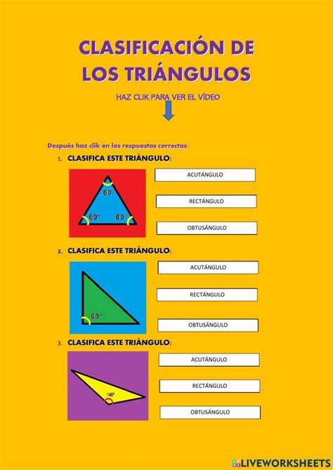 Clasificación de los triángulos interactive exercise