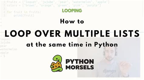 looping over two lists at once in python youtube