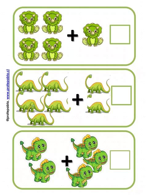 Cuadernillo De Sumas Y Restas Simples Dinosaurios Profe Social