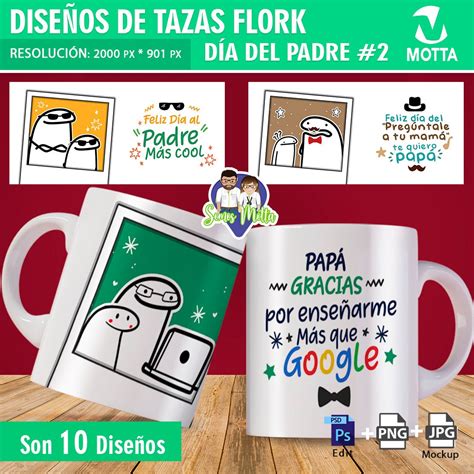 Diseños para Tazas FLORK Frases Día del Padre Plantillas Etsy México