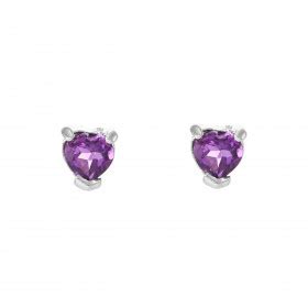 Boucles D Oreilles Am Thyste Puces Pendantes Dormeuses Or Argent