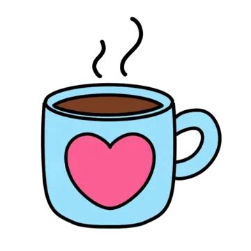 Linda Taza De Amor De Té Y Café PNG Taza Vidrio Taza De Café PNG y