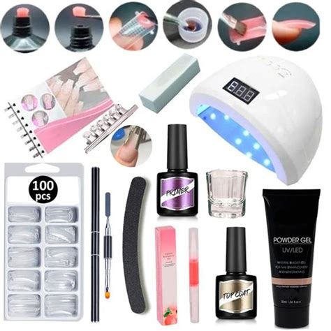 Kit Unha Gel Poligel Polygel Unhas Molde F1 Completo Sortidos Casa