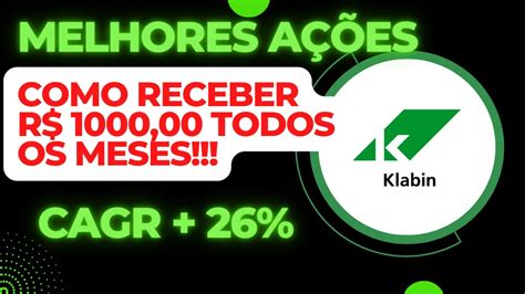 COMO RECEBER R 1000 00 POR MÊS INVESTINDO NAS AÇÕES DA KLABIN KLBN3