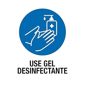 Cartel resistente PVC USE GEL DESINFECTANTE Señaletica COVID 19