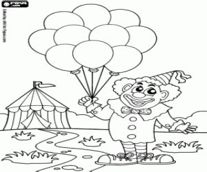 Copiar Embotellamiento Voluntario Dibujo De Payaso Con Globos Para