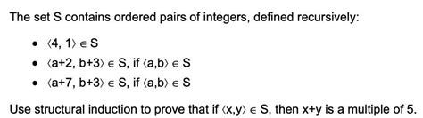 solved the set s contains ordered pairs of integers defined