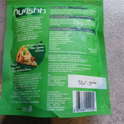 Test Fromage râpé végétal Mozzarella Nurishh