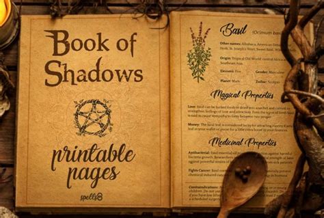 Wicca For Beginners Free Printable Book Of Shadows Grimoire Spells