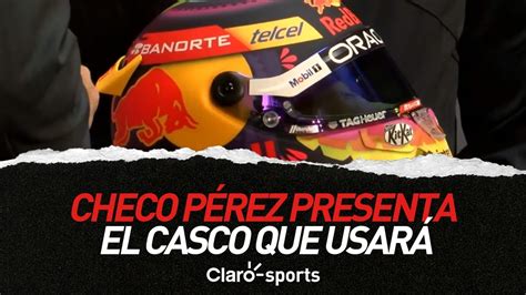Checo Pérez presenta el casco que usará el Gran Premio de México 2023