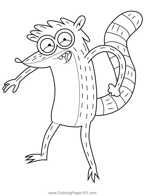 Regular Show Rigby Coloring Pages Regular Show Coloring Pages The