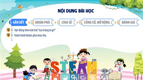 GIÁO ÁN STEAM KHÁM PHÁ MÙA THU SỰ ĐỔI MÀU CỦA LÁ CÂY