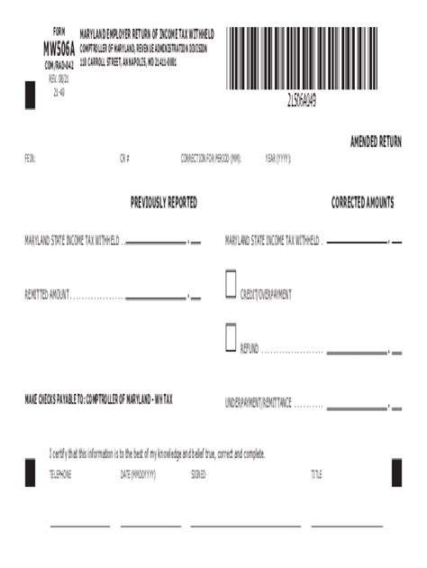 Maryland Withholding Form Printable Forms Free Online