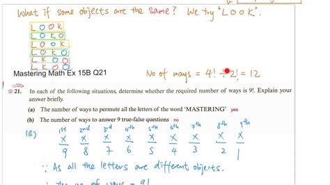 s5 mastering math ex 15b q21 permutation youtube