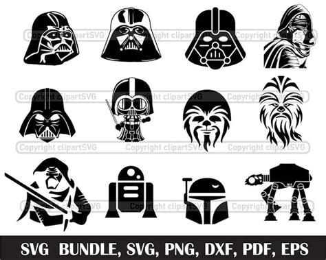 Star Wars SVG Star Wars Clipart Star Wars Silhouette Star Etsy Star