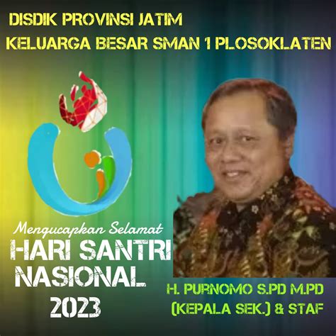Iklan Ucapan Hari Santri Nasional Sman Plosoklaten Media Rakyat