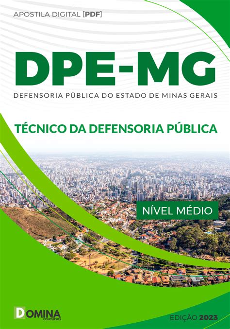 Apostila Concurso DPE MG 2023 Técnico Defensoria Pública
