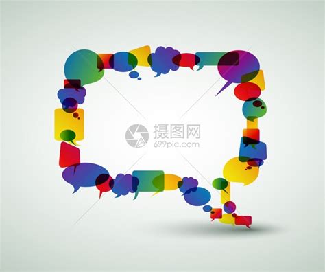 由多彩小泡沫产生的大演讲泡沫插画图片下载 正版图片306227863 摄图网