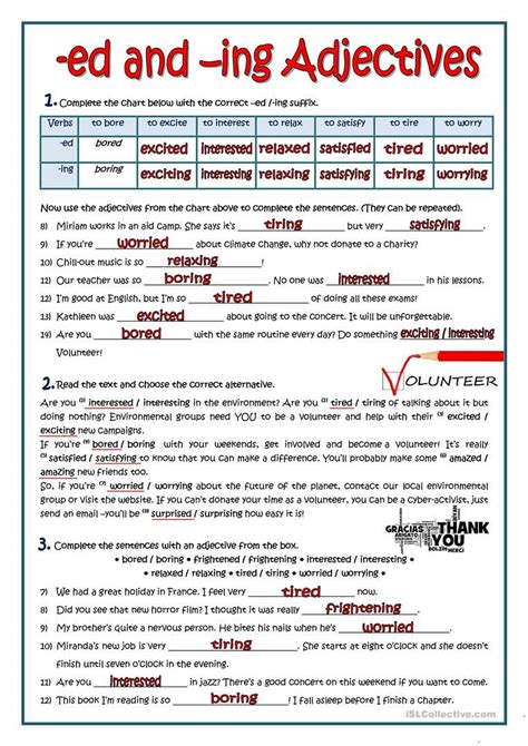 How To Use English Adjectives Ending In Ed And Ing English With Harry