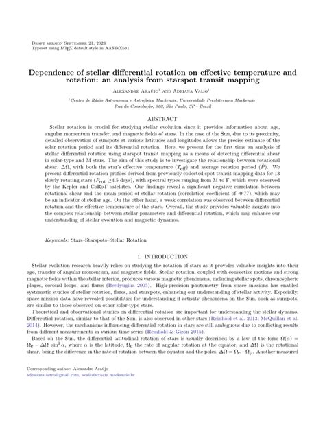 pdf dependence of stellar differential rotation on effective temperature and rotation an