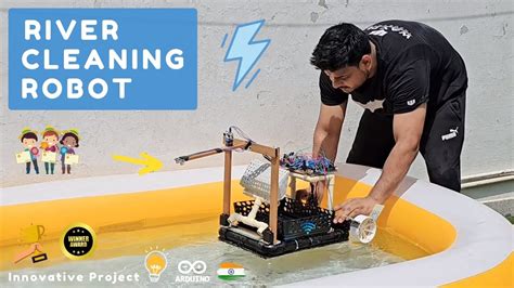 Solar River Cleaning Robot Using Arduino Inspire Award Winning