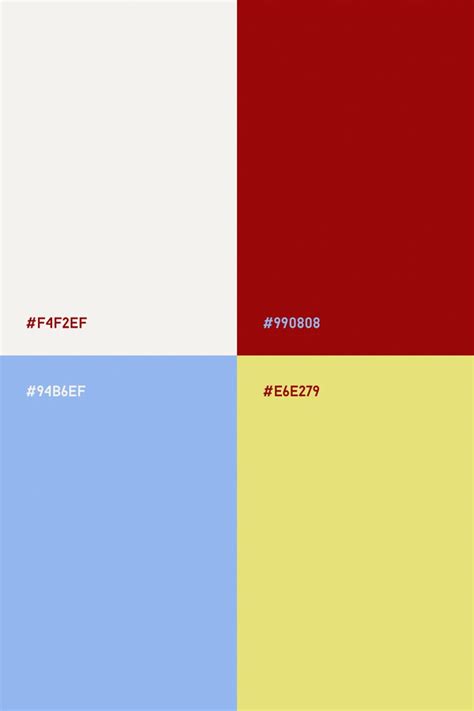 Blue Red Color Palette Color Palette Yellow Color Palette Design
