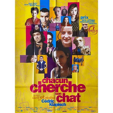 Affiche de cinéma française de CHACUN CHERCHE SON CHAT 120x160 cm