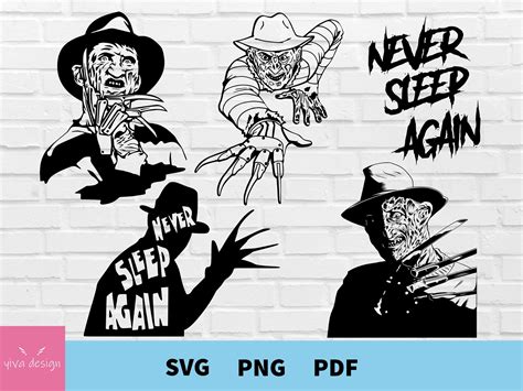 Freddy Krueger Svg Freddy Krueger Bundle Svg Never Sleep Etsy