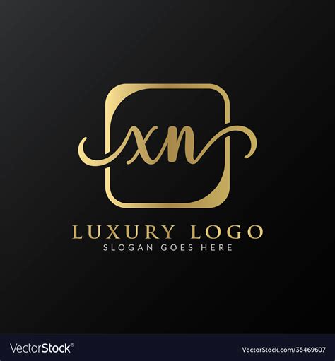 Creative Letter Xn Logo Design Template Initial Vector Image