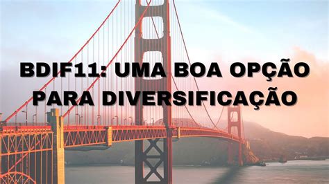 BDIF11 UMA BOA OPÇÃO PARA DIVERSIFICAÇÃO YouTube