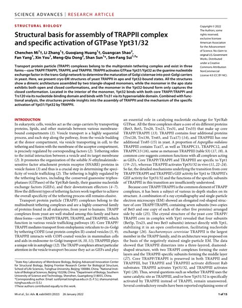PDF Structural Basis For Assembly Of TRAPPII Complex And Specific