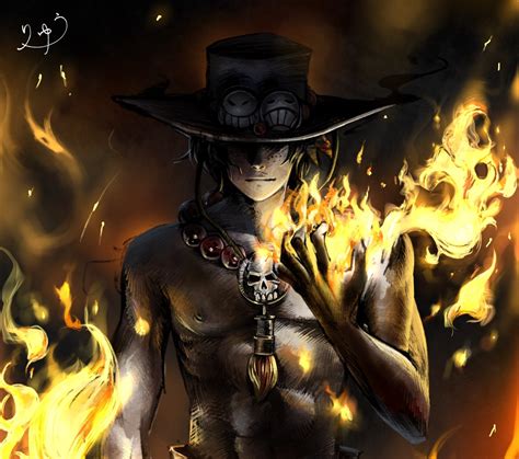 Portgas D Ace Fiery Hd Wallpaper One Piece Anime By