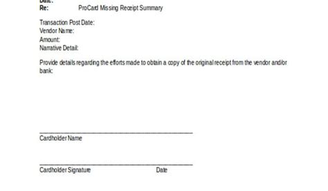 Missing Receipt Affidavit Template Lost Receipt Form Template Templates