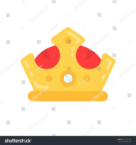 King Crown Vector Flat Icon Illustration Stock Vector Royalty Free