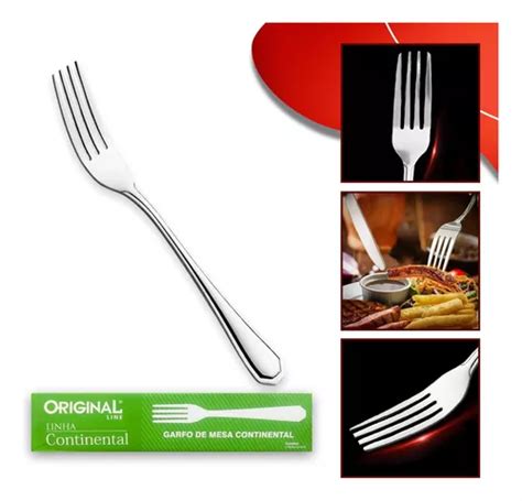 Jogo A O Inox Garfo Mesa Churrasco Premium Continental Mercadolivre
