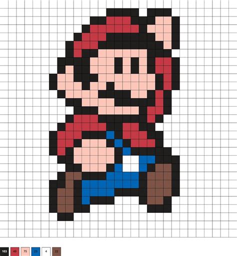 Super Mario World Hama Perler Bead Figure Cuentas De Hierro Plantillas