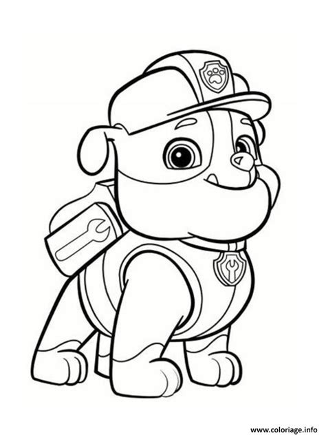 Coloriage Ruben De Pat Patrouille Portrait Dessin Pat Patrouille à imprimer