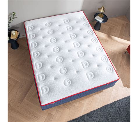 Matelas Ressort Le Véritable Ferme 140 X 190 Cm Blanc Bleu Foncé