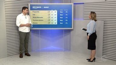 Fronteira Notícias 2ª Edição Confira a previsão do tempo para o Oeste