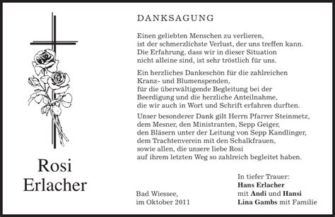 Traueranzeigen Von Rosi Erlacher Trauer Merkur De