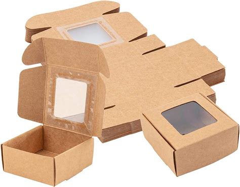 Benecreat Cajas De Papel Kraft Cuadradas De 2 5 X 2 5 X 1 2 Pulgadas