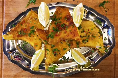 Ailes de raie à la poêle sauce au beurre blanc Le Kanto