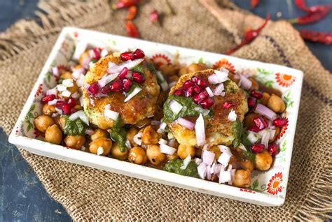 Achari Chole Aloo Tikki Chaat Recipe By Archana S Kitchen