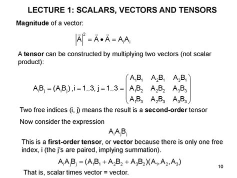 scalars vectors and tensors online presentation